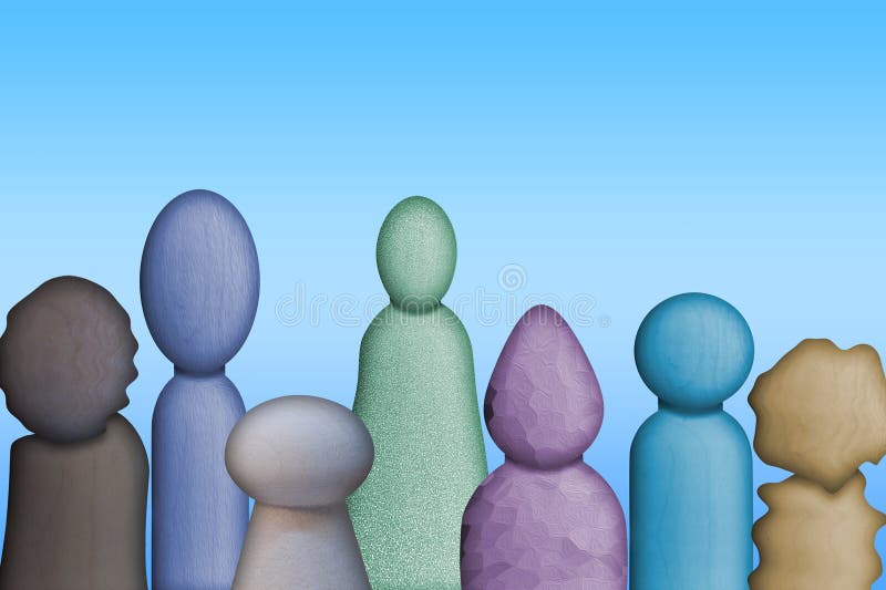 Unique and Diverse Looking Characters Standing Together, Depicting the ...