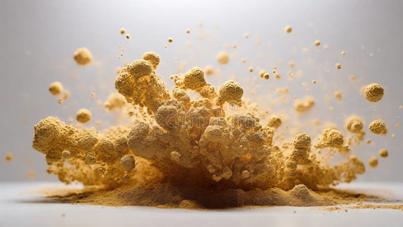 A Unique and Diverse Rendering of a Yellow Colour Explosion. Stock ...