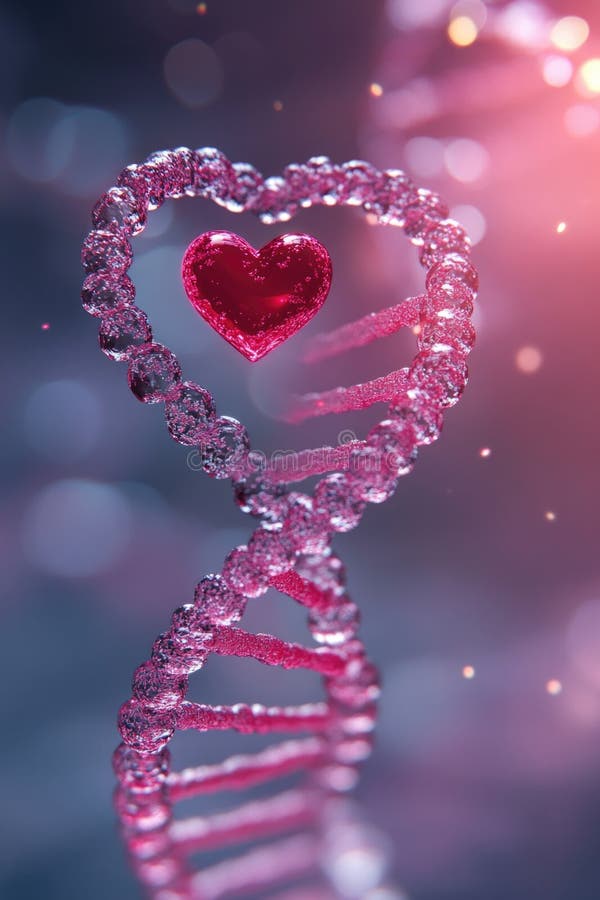 A Unique DNA Helix Design Forms a Heart Shape, Ideal for Scientific or ...
