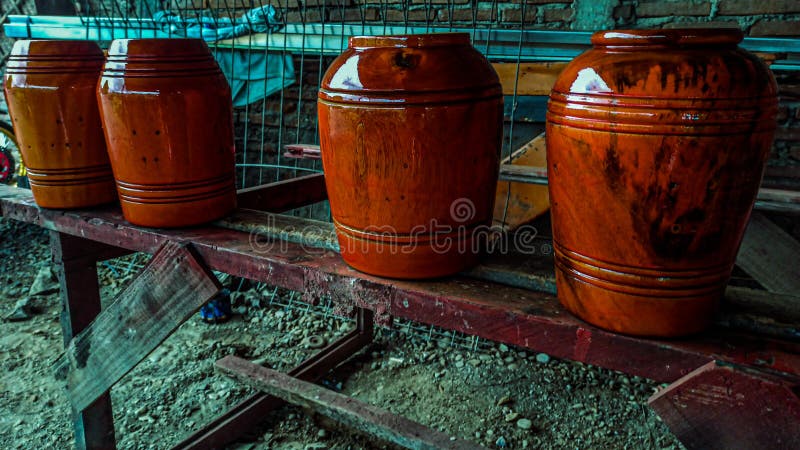 A Unique Drum Musical Instrument in Deep Orange Color Stock Image ...