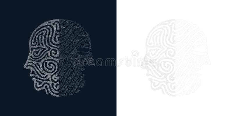 Unique Dual Face Design Featuring Intricate Line Patterns in ...