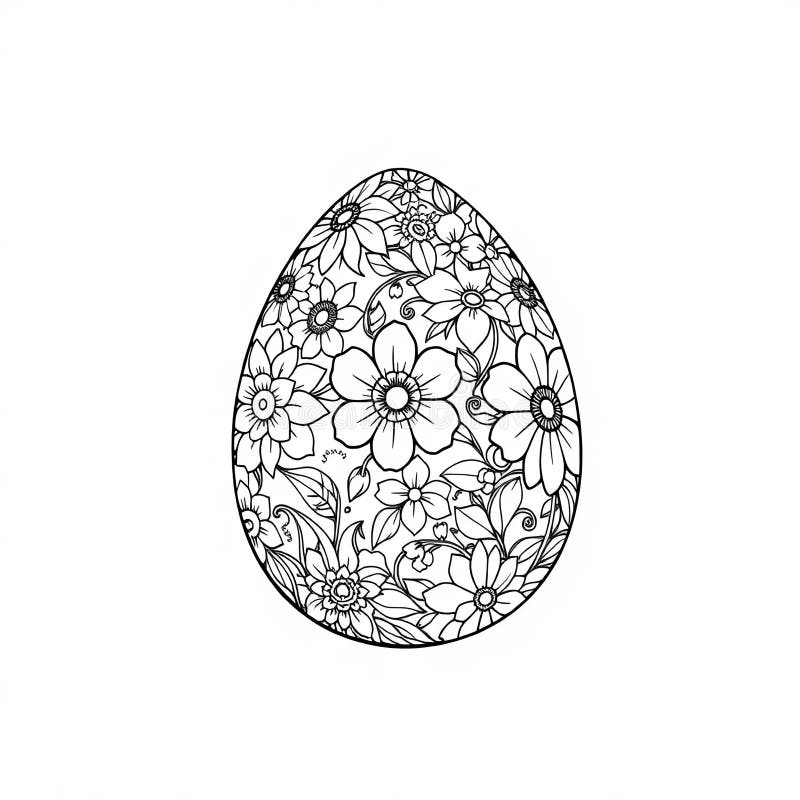 A Unique Easter Egg Illustration Featuring Traditional Patterns and ...