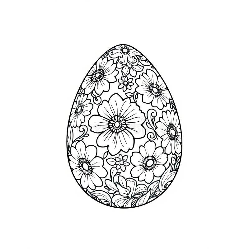 A Unique Easter Egg Illustration Featuring Traditional Patterns and ...