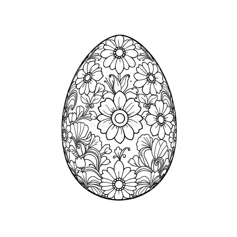 A Unique Easter Egg Illustration Featuring Traditional Patterns and ...