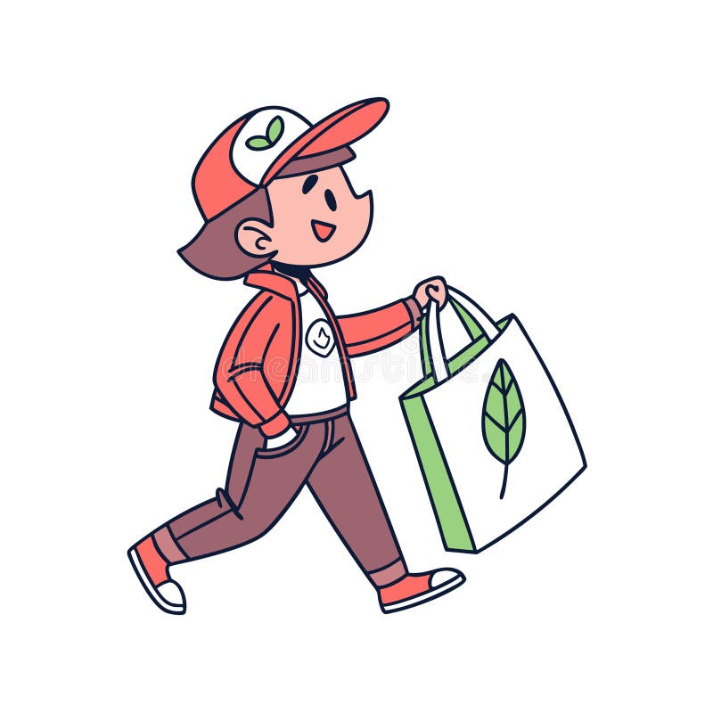 Unique Eco-Friendly Designer Character Design Stock Vector ...