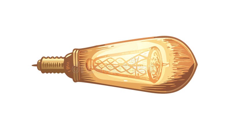 Unique Edison Light Bulb Design, Abstract Industrial Lighting, Vector ...