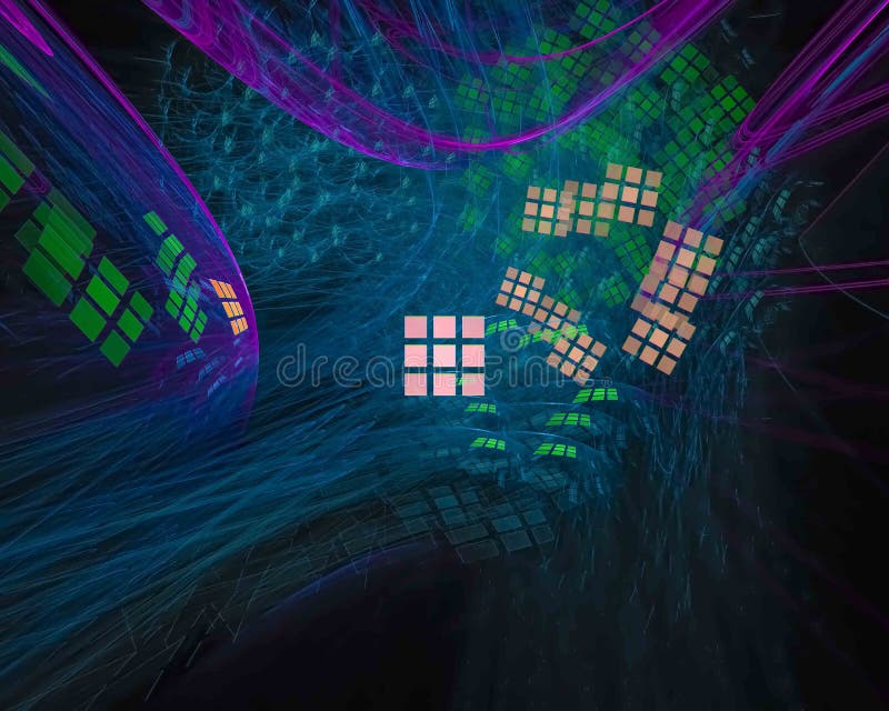 Unique, Effect Digital Abstract Energy Shape Beautiful Fractal ...