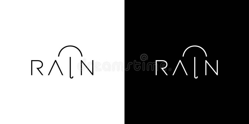 Unique and Elegant Rain Logo Design Stock Vector - Illustration of ...