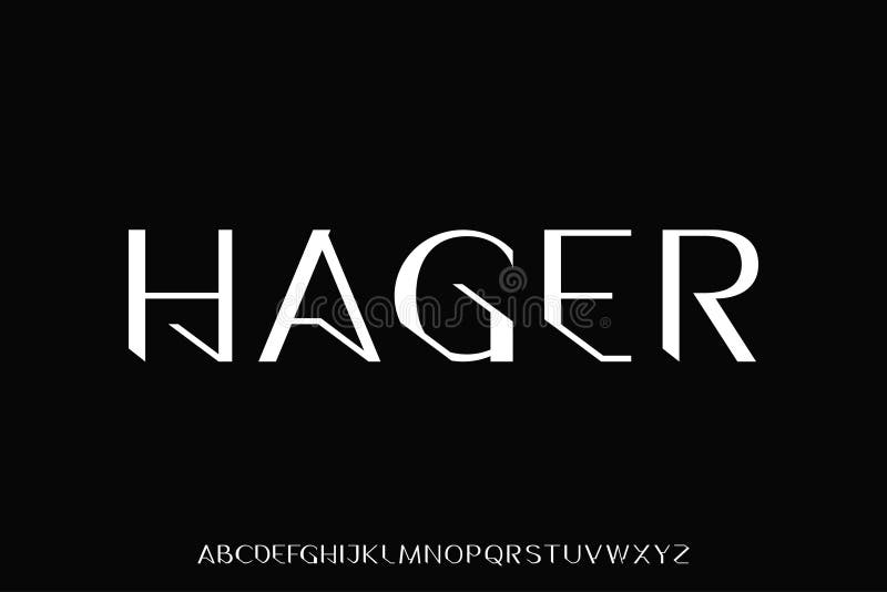 Elegant Modern Sans Serif Font Vector Design Stock Vector ...