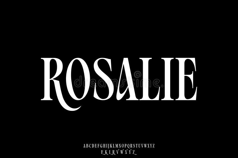 Unique Elegant Serif Alphabet Display Font Vector with Alternate Style ...