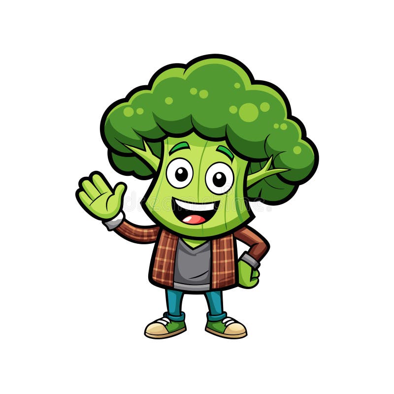 Unique Energized Broccoli Vegetable Design Stock Photo - Illustration ...