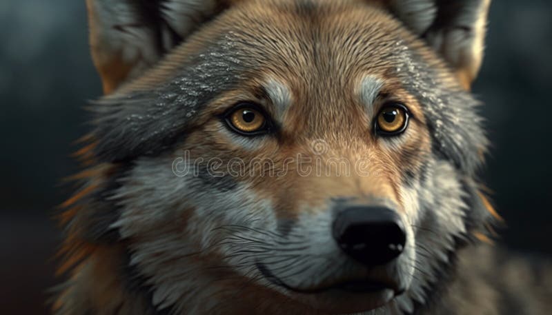 Face wolf pov art stock illustration. Illustration of realism - 269987549