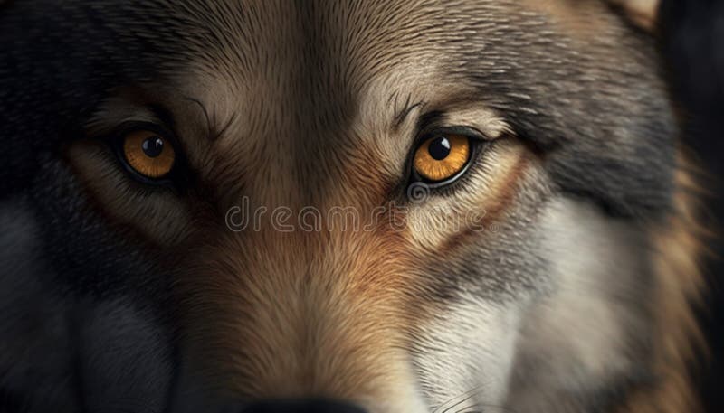 Face wolf pov art stock illustration. Illustration of realism - 269987550