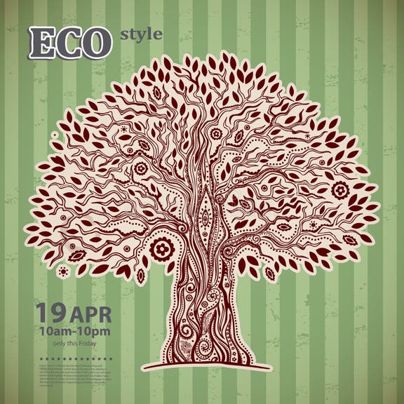 Unique ethnic tree of life stock vector. Illustration of life - 50498457