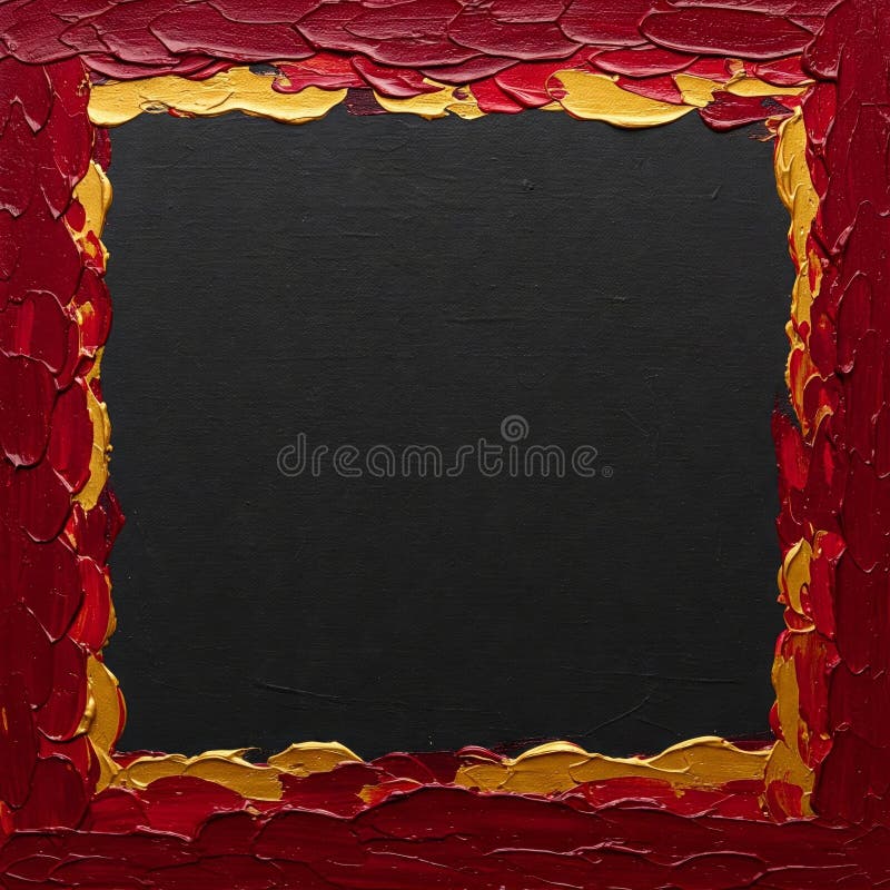 Strong Brushstroke Frame on Dark Stock Illustration - Illustration of ...