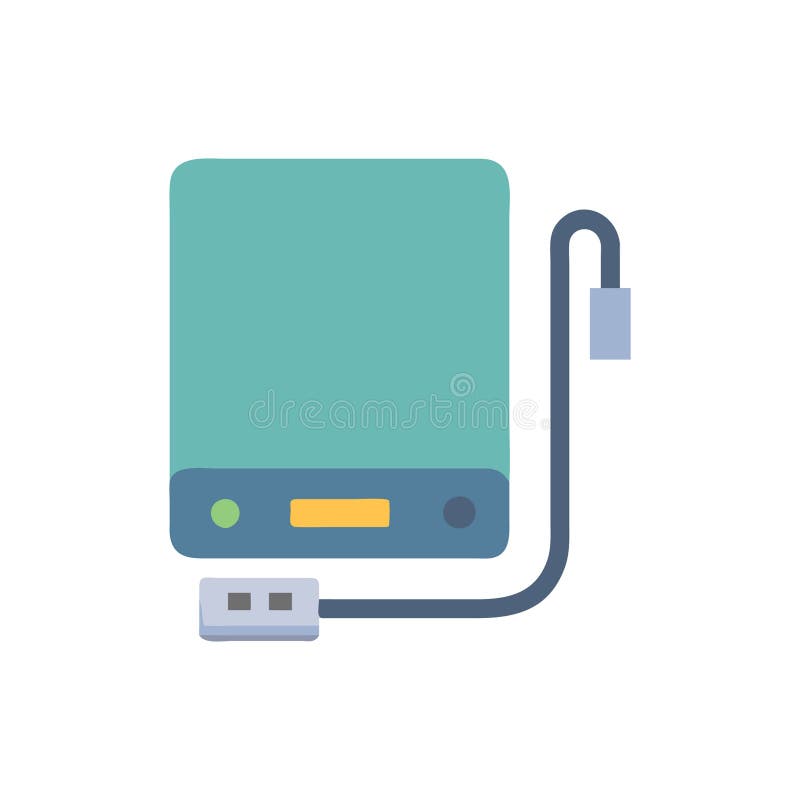 Unique External Hard Drive Electrical Icon Stock Image - Illustration ...
