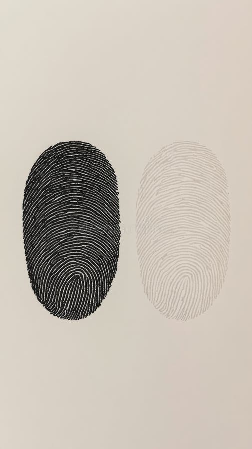 Unique Fingerprint Designs Showcasing Contrast between Dark and Light ...