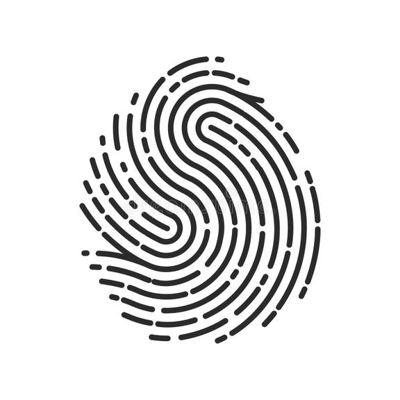 Unique Fingerprint Finger Print Icon, ID Private Information Code ...
