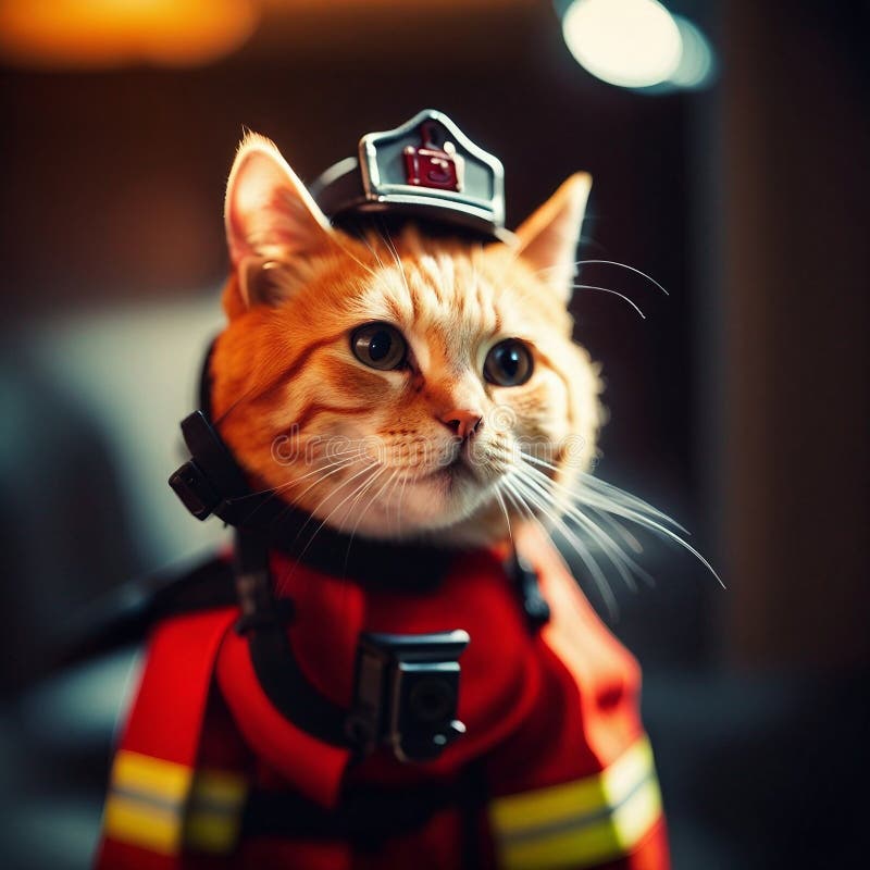 Firefighter Cat Stock Illustrations – 612 Firefighter Cat Stock ...