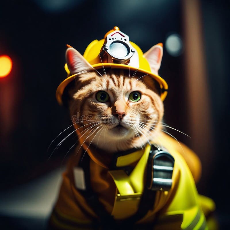 Firefighter Cat Stock Illustrations – 559 Firefighter Cat Stock ...