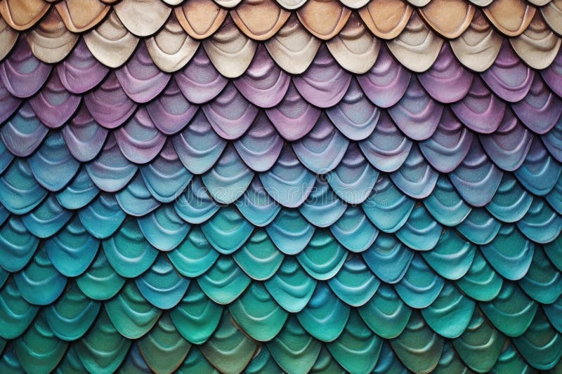 Unique Fish Scale Ceramic Tiles Stock Photo - Image of wall, interior ...