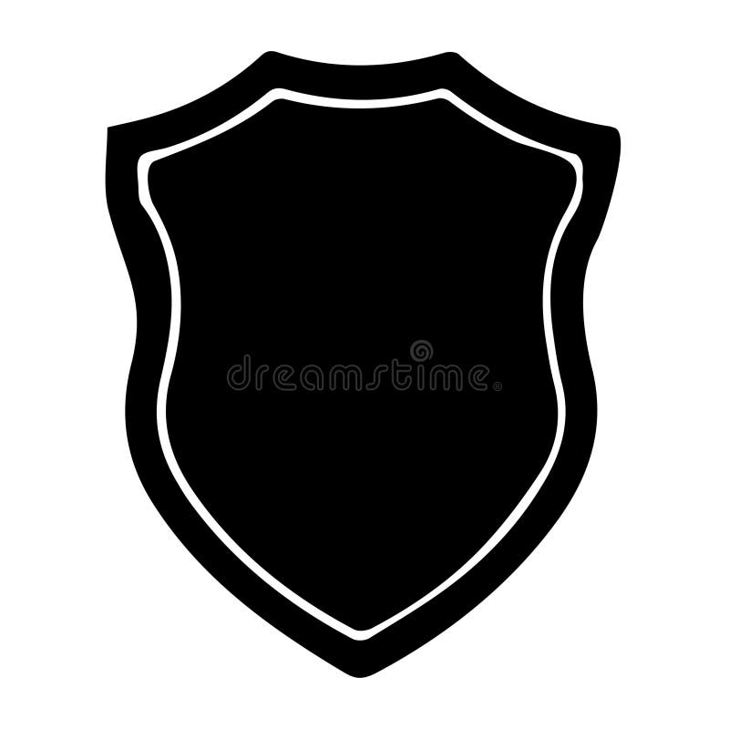A Unique Flat Icon of Shield, Vector Silhouette Illustration. Stock ...