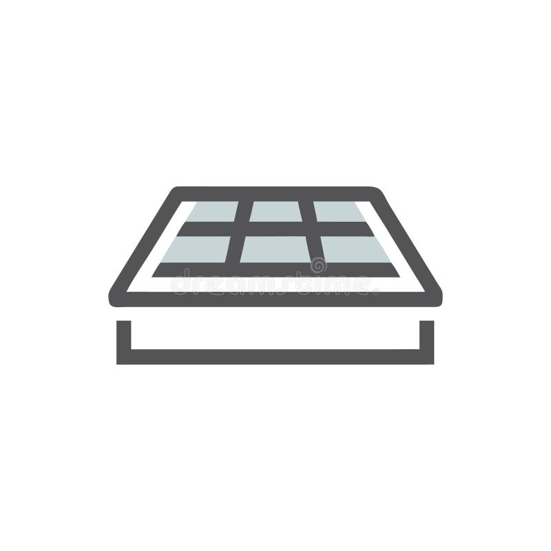 Unique Flat Roof Icon Design Stock Illustration - Illustration of ...