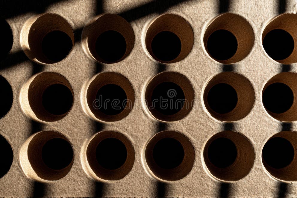 Unique Flat Top-Down View of Egg Crate Shadow with Label Space ...