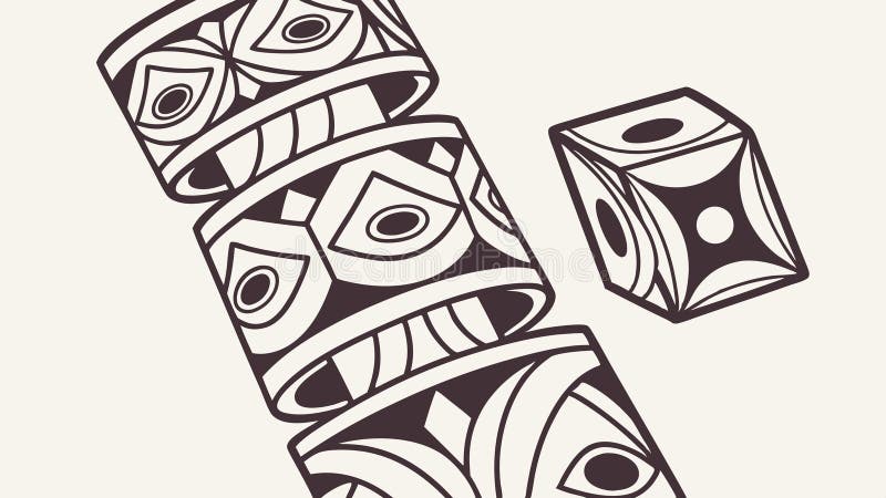 Stack of Ancient Egyptian Hieroglyphic Stone Tablets, Vector Design ...