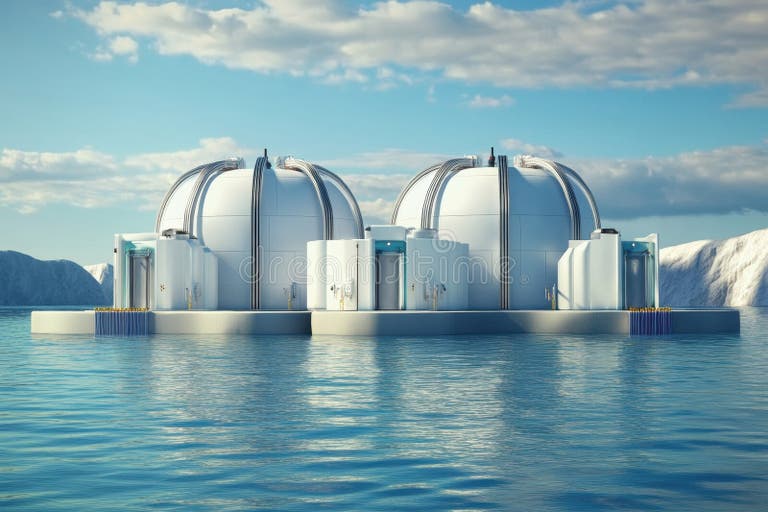 Unique Floating Energy Facility on Water with Dome Structures ...