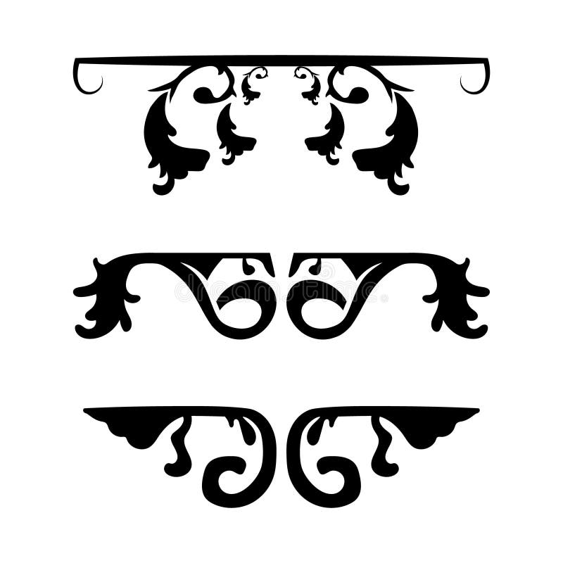 Unique Floral Element Design Vector Stock Vector - Illustration of ...