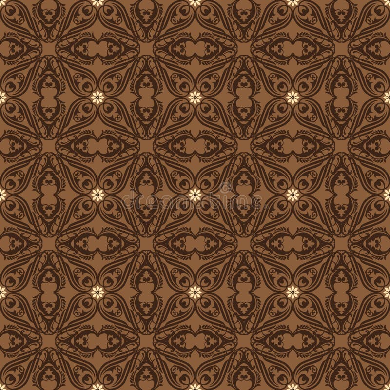 Modern Jogja Batik Motif Design with Elegant Brown Color Stock ...