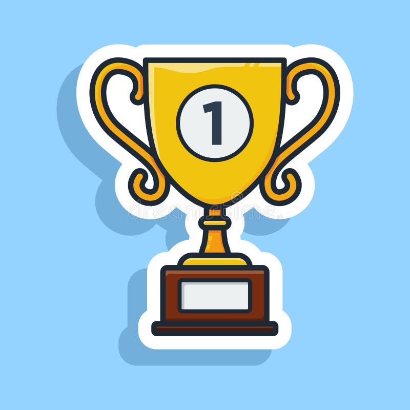 Unique Flying Trophy Champions Sticker Vector Ready for Print Out Stock ...