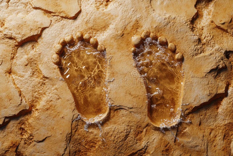 Unique Footprints in Shallow Water Revealing Natural Textures and ...