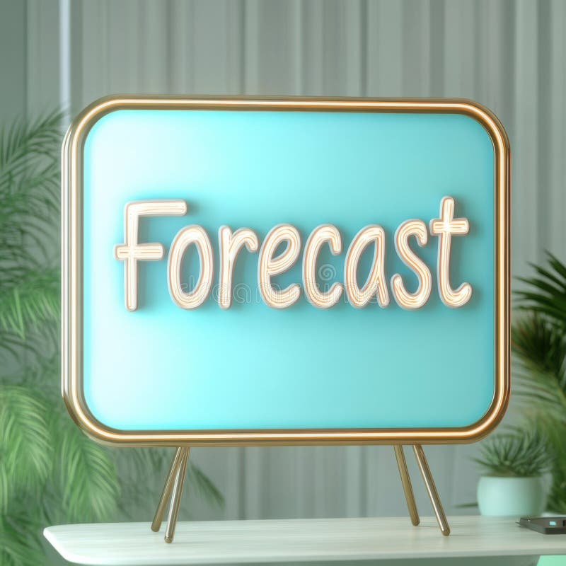 Unique Forecast Display Sign with Bright Colors and Modern Design in a ...