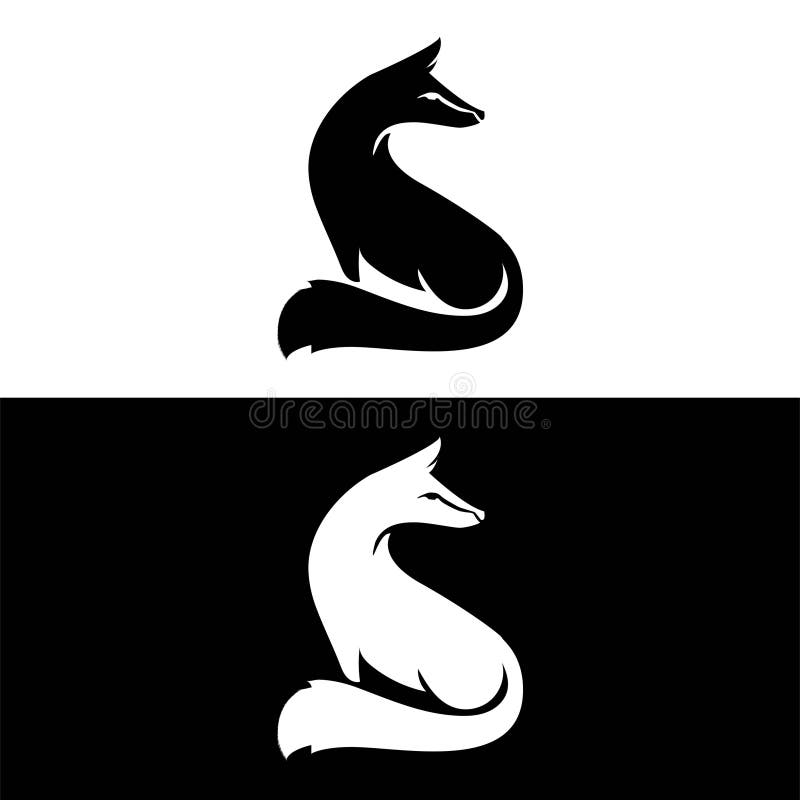 Unique Fox Logo, Fox Illustration, Vector.Logo Design of Black Fox ...