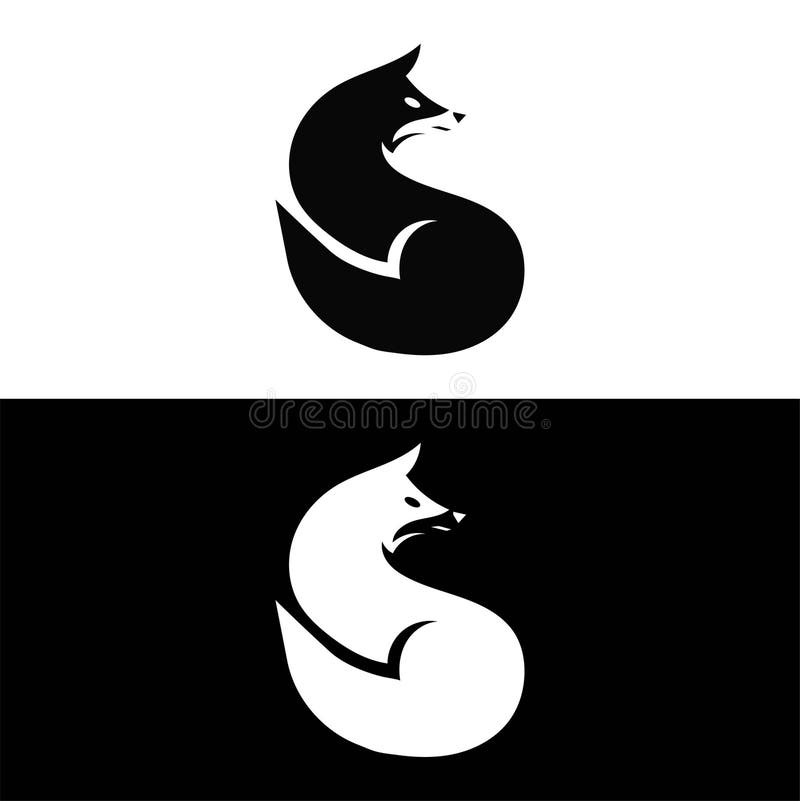 Unique Fox Logo, Fox Illustration, Vector.Logo Design of Black Fox ...