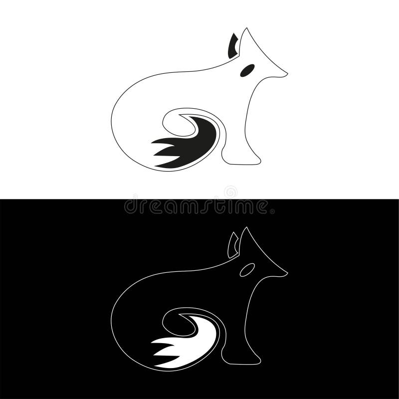 Unique Fox Logo, Fox Illustration, Vector.Logo Design of Black Fox ...
