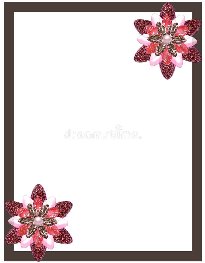 Unique Frame with Flowers Decoration. Stock Illustration - Illustration ...