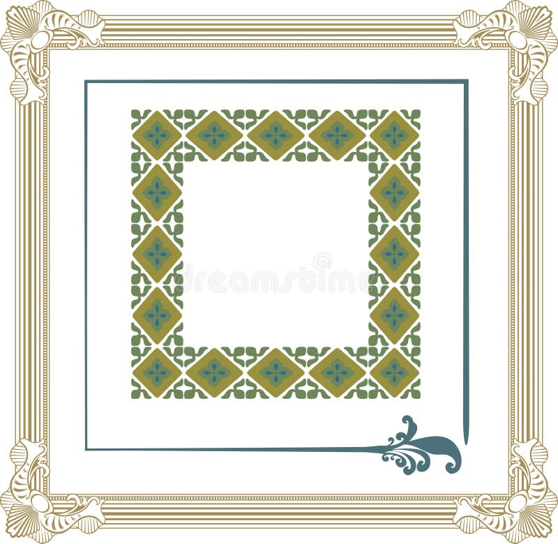 3 Unique Frames Vector stock vector. Illustration of filligree - 68650652