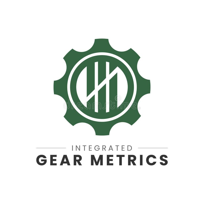 Unique Gear Logo with Integrated Lines Stock Vector - Illustration of ...