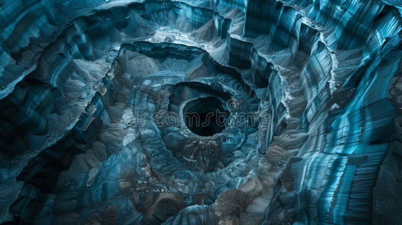 Unique Geological Formation Showcasing Blue and Gray Spiral Patterns in ...
