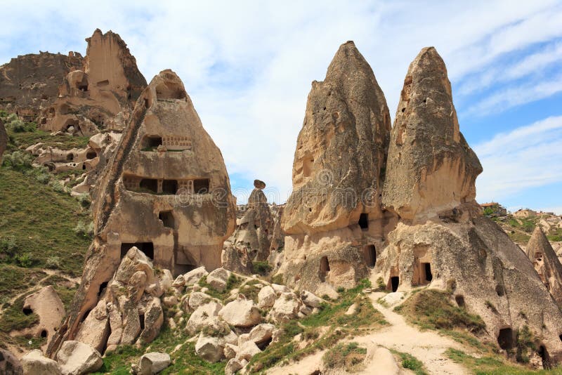 Unique Geological Formations, Cappadocia Stock Image - Image of history ...