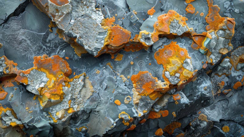 Unique Geological Formations Display Vibrant Orange and Gray Patterns ...