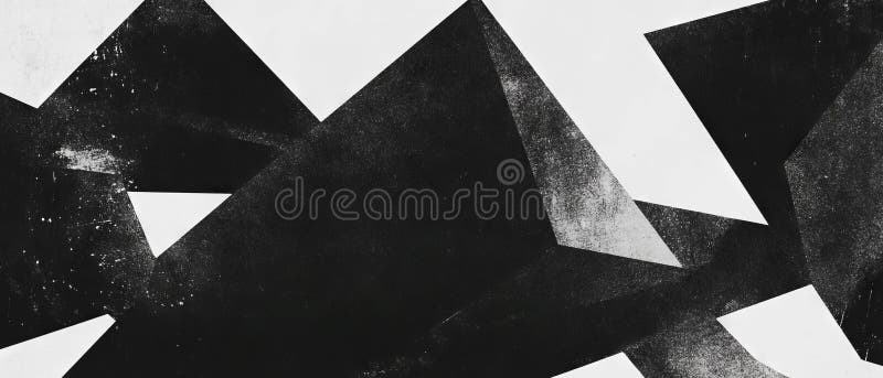 Unique Geometric Black Ink Patterns with Textured White Background ...