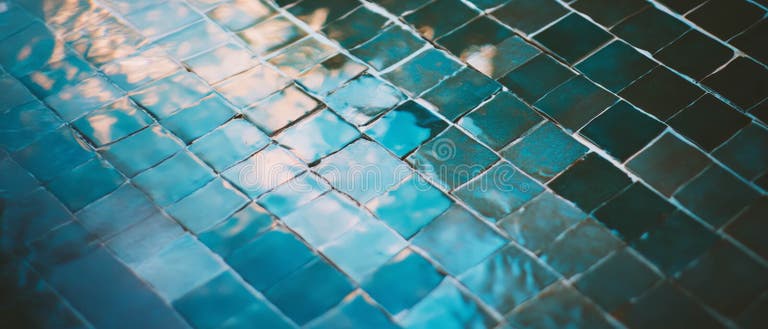Unique Geometric Design Featuring Trapezoidal Tiles in Vibrant Blue ...