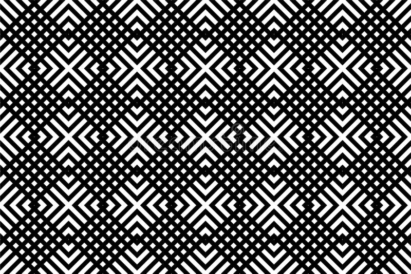Unique Geometric Pattern in Black and White Color Stock Vector ...