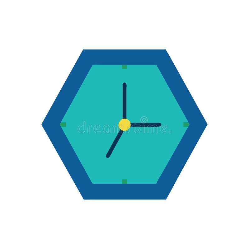 Unique Geometric Shape Clock Design Stock Vector - Illustration of home ...