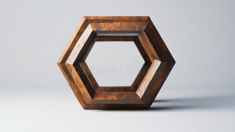 Unique Geometric Wooden Structure with Hexagonal Shape and Rustic ...