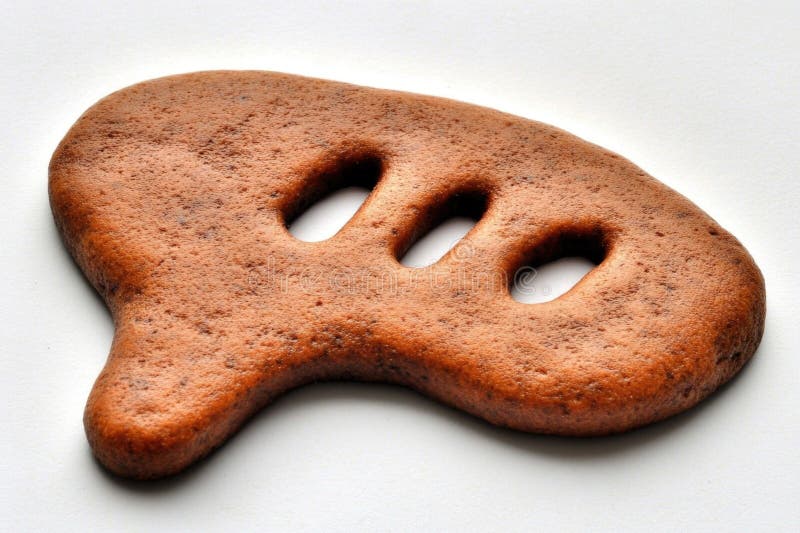 Unique Gingerbread Cookie Shaped Like a Thumbs Down with Three Holes ...